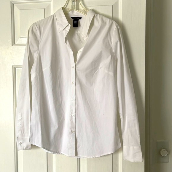 Moda International | Tops | Crisp White Button Down Shirt | Poshmark